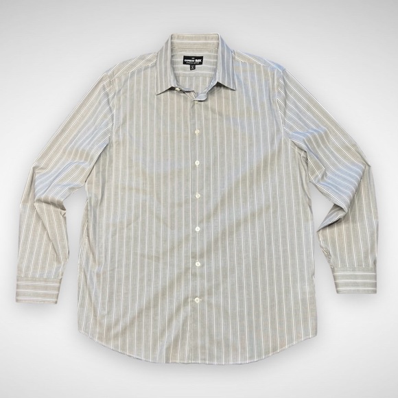 Express | Shirts | Express Mx Dress Shirt Slim Fit Stretch Cotton Long ...